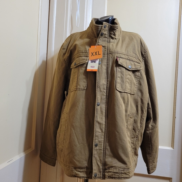 Levi's | Jackets & Coats | Levis Men Cotton Twill Utility Zip Front 2xl ...